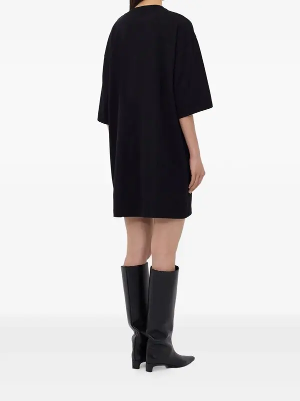 Loulou De Saison Ayaz Drop-shoulder Mini Dress - Black