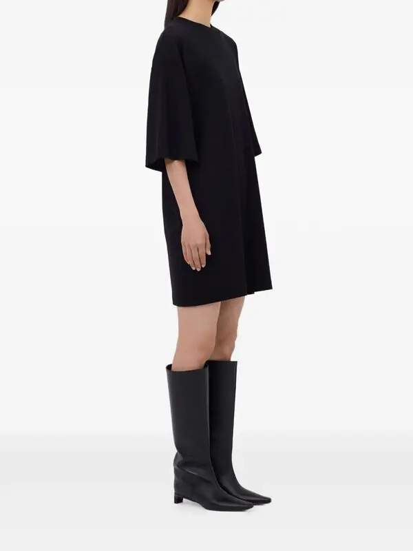 Loulou De Saison Ayaz Drop-shoulder Mini Dress - Black
