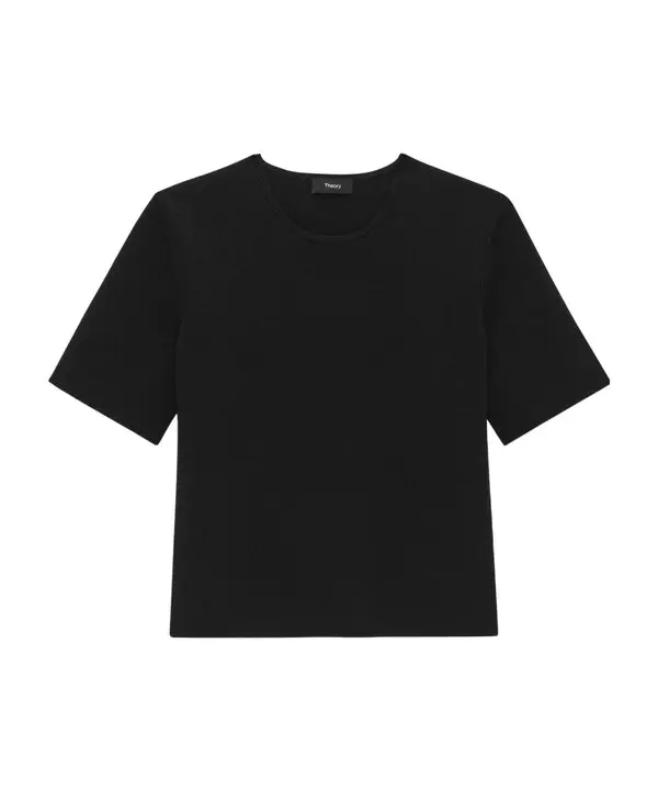 Theory Short-sleeved Crewneck Jersey T-shirt - Black