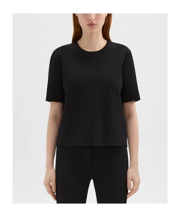 Theory Short-sleeved Crewneck Jersey T-shirt - Black
