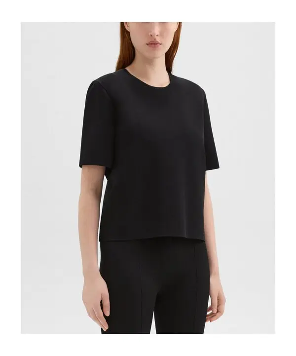 Theory Short-sleeved Crewneck Jersey T-shirt - Black