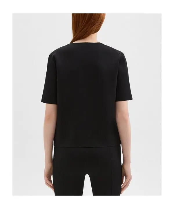 Theory Short-sleeved Crewneck Jersey T-shirt - Black