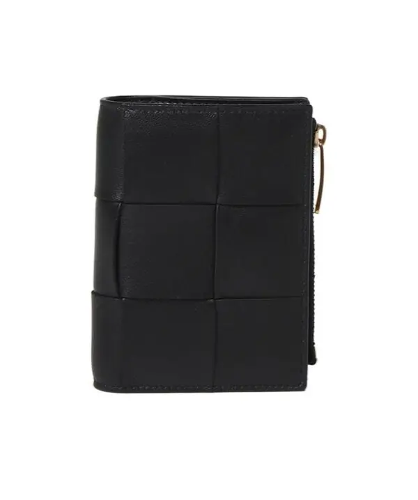 Bottega Veneta Intrecciato Leather Purse - Black
