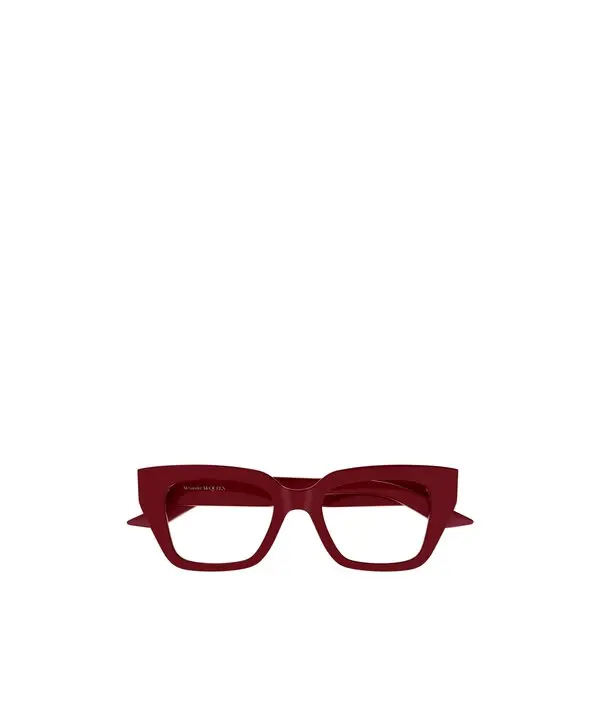 Alexander McQueen Square Frame Eyeglasses - Red