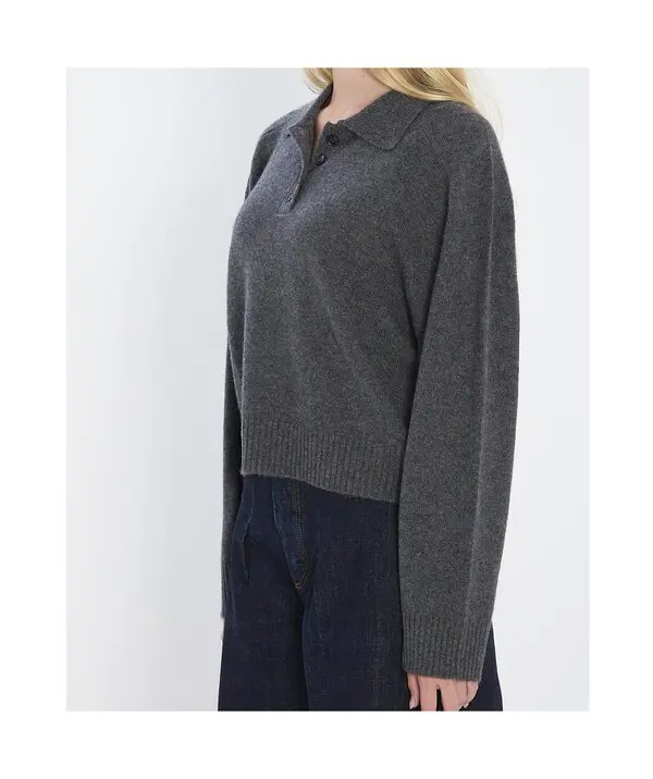 Loulou De Saison Cashmere Polo Knitwear - Black