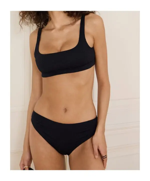 Loulou De Saison Hephaistos Stretch-cloqué Bikini Top