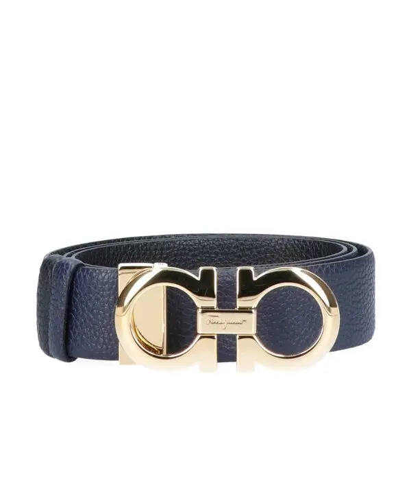 FERRAGAMO Gancini Logo Belt - Black