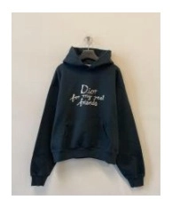 Dior Embroidered Hooded Sweatshirt - Blue