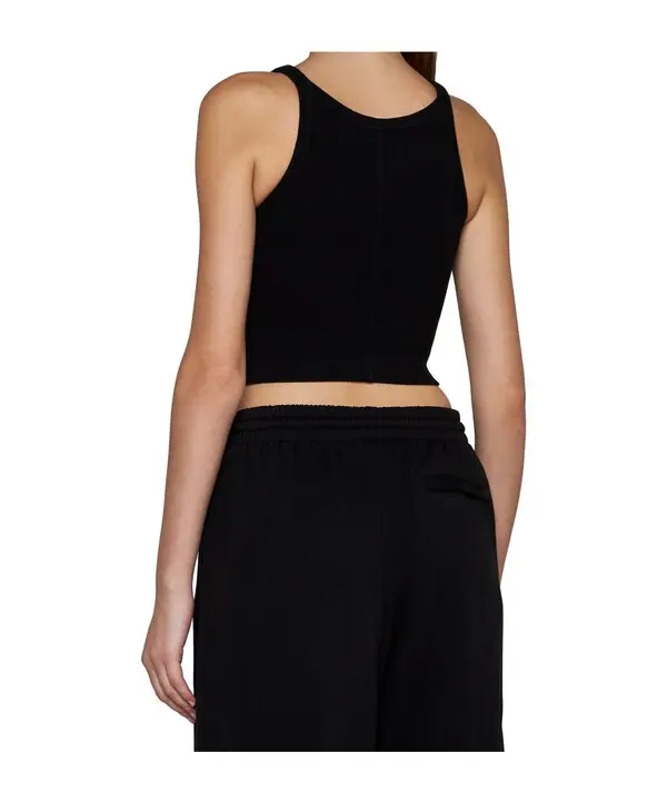 Wardrobe.NYC Cropped Ribbed Scoop Neck Top