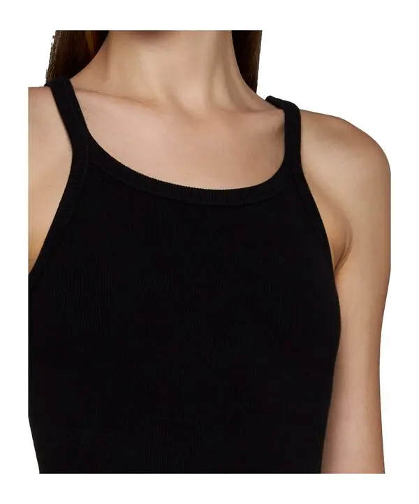 Wardrobe.NYC Cropped Ribbed Scoop Neck Top