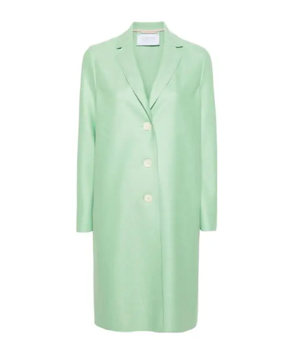 Harris Wharf London Single-breasted Felted Coat - Green