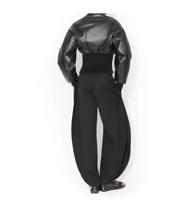 Alaïa Wool Petal Trousers - Black