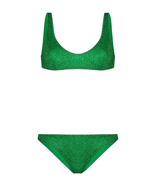 Oseree Lumiere Shimmer Bikini Set - Green