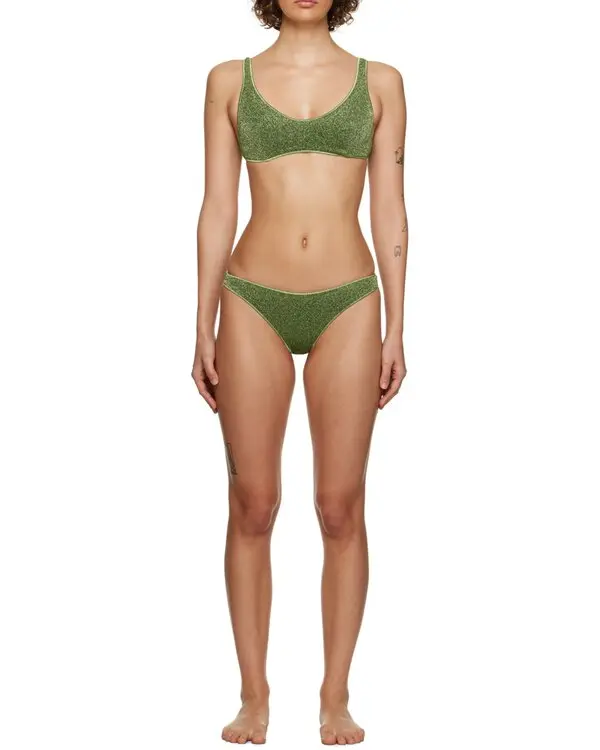 Oseree Lumiere Shimmer Bikini Set - Green