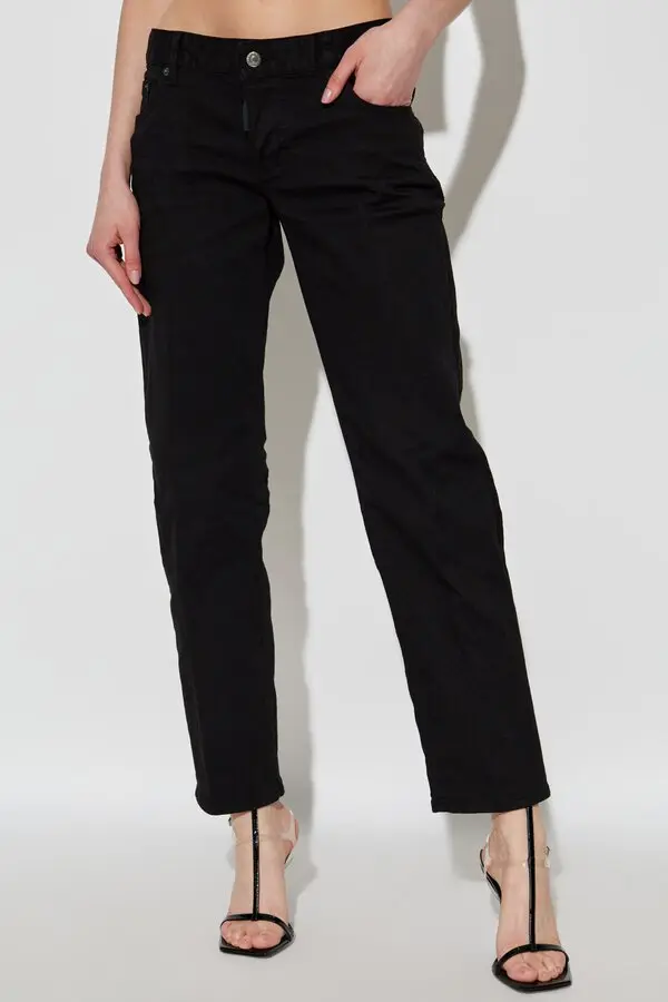 Dsquared2 Jenna Straight Leg Jeans - Black