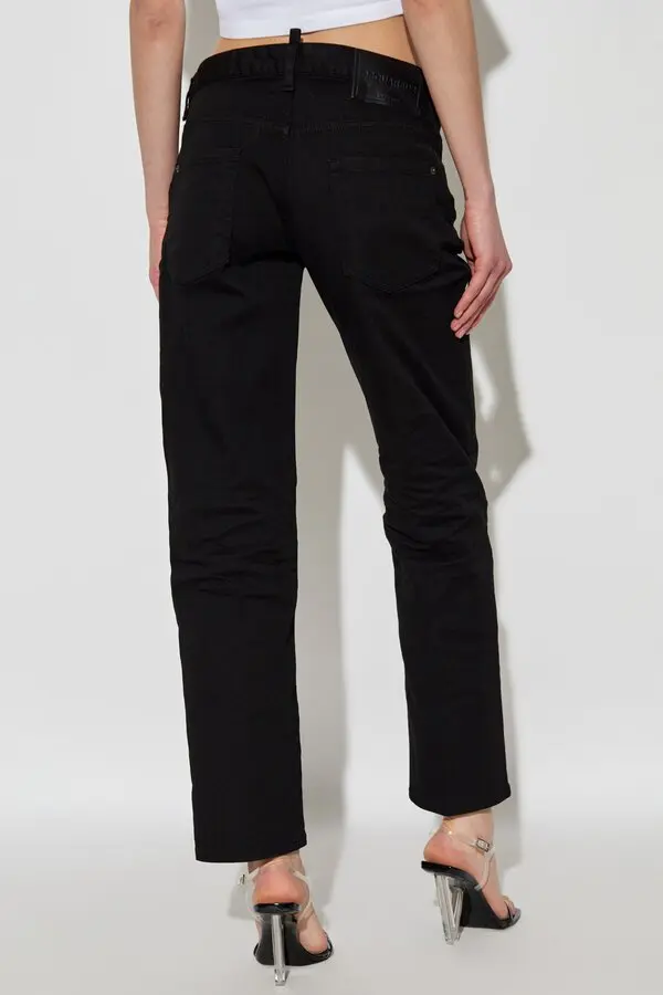 Dsquared2 Jenna Straight Leg Jeans - Black