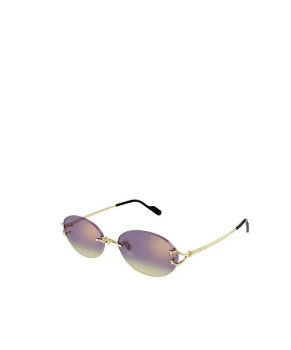 Cartier Oval-frame Sunglasses - Golden