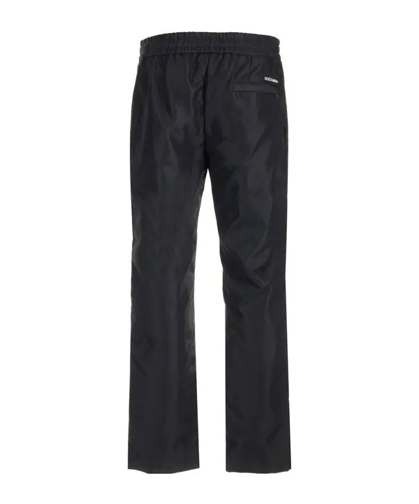 Dolce & Gabbana Logo Drawstring Waist Pants - Black
