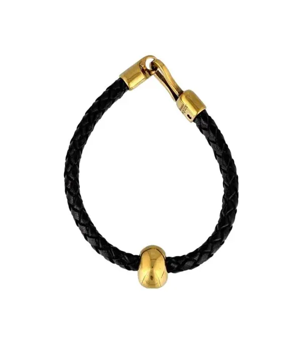 Alexander McQueen Skull Braided Bracelet - Black