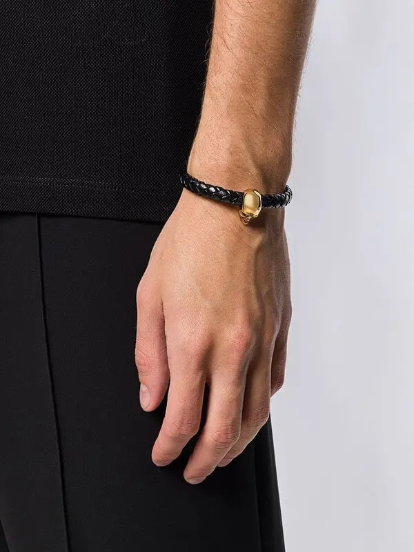 Alexander McQueen Skull Braided Bracelet