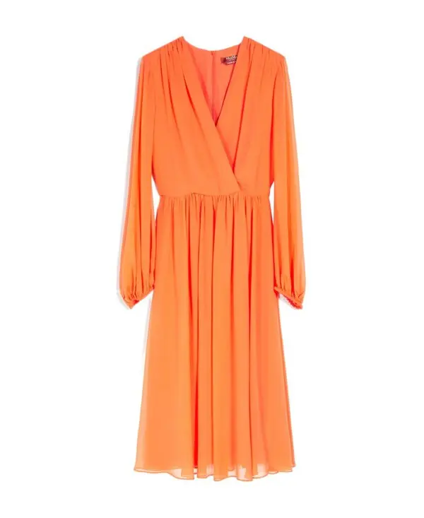 Max Mara V-neck Lantern Sleeve Dress