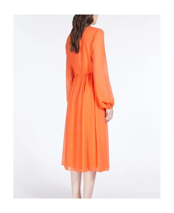 Max Mara V-neck Lantern Sleeve Dress