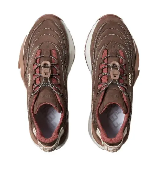 Fendi Flow Low-top Sneakers With Embossed Ff Logo - Brown