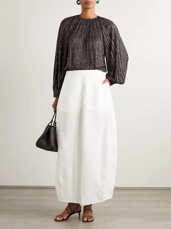 Missoni Sequined Striped Crochet Knit Shirt