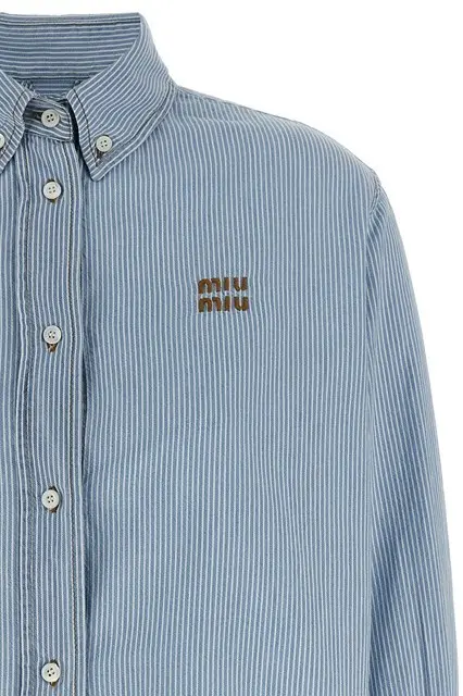 Miu Miu Striped Chambray Shirt