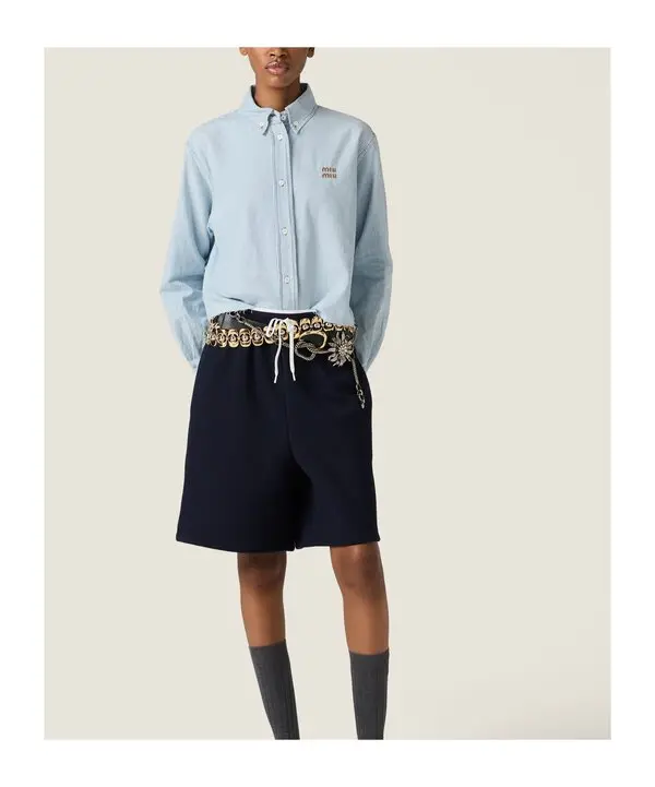 Miu Miu Striped Chambray Shirt