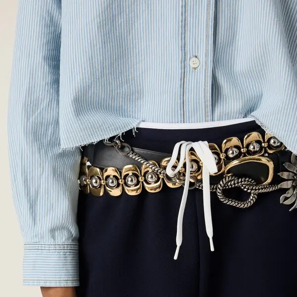 Miu Miu Striped Chambray Shirt