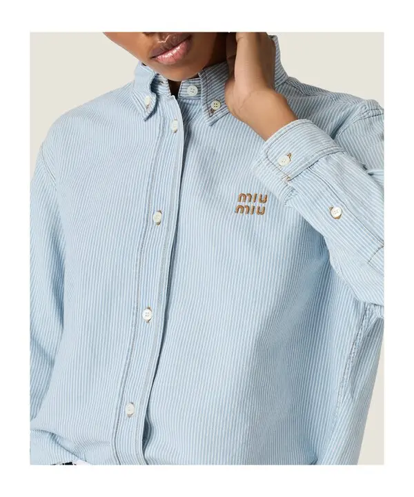 Miu Miu Striped Chambray Shirt