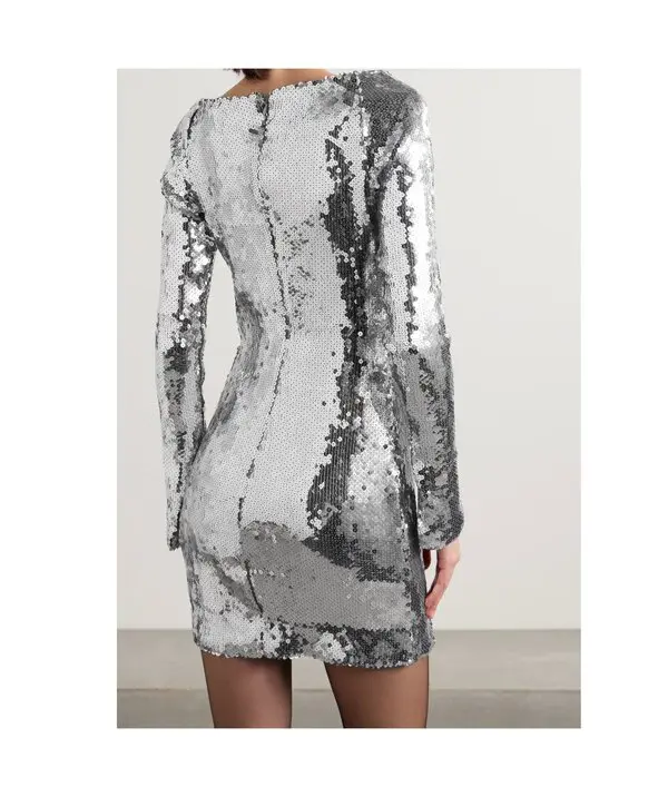 16Arlington Solare Sequined Tulle Mini Dress
