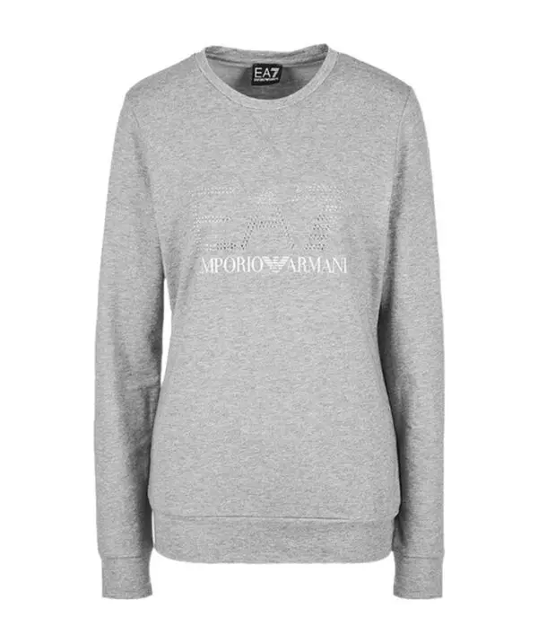 EA7 Long Sleeve Crewneck Sweater - Gray