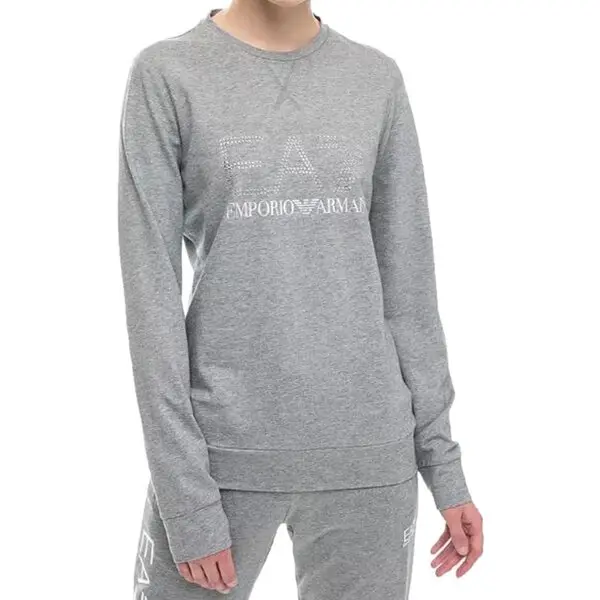 EA7 Long Sleeve Crewneck Sweater - Gray