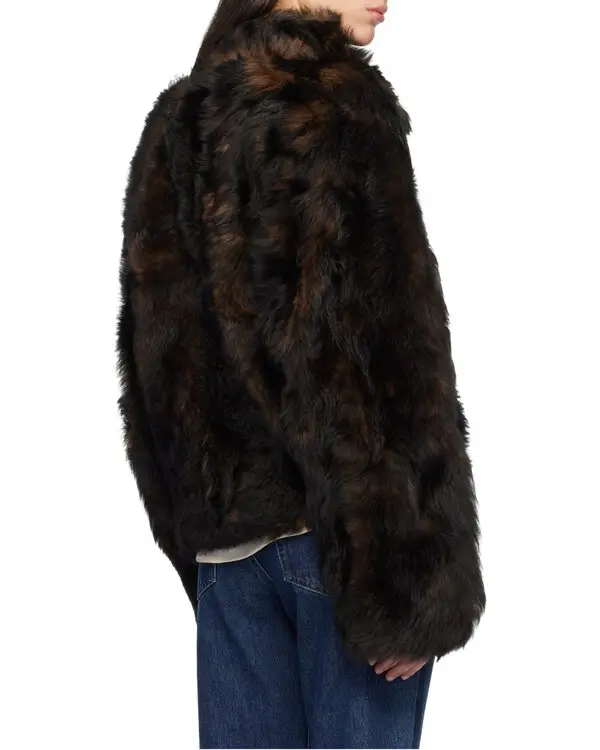 TOTEME Shearling Jacket - Dark Brown