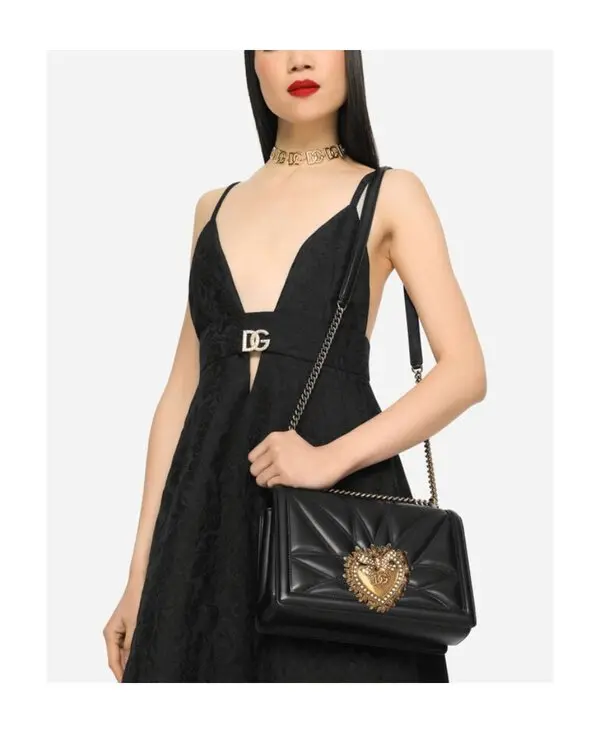 Dolce & Gabbana Logo Plaque Devotion Shoulder Bag