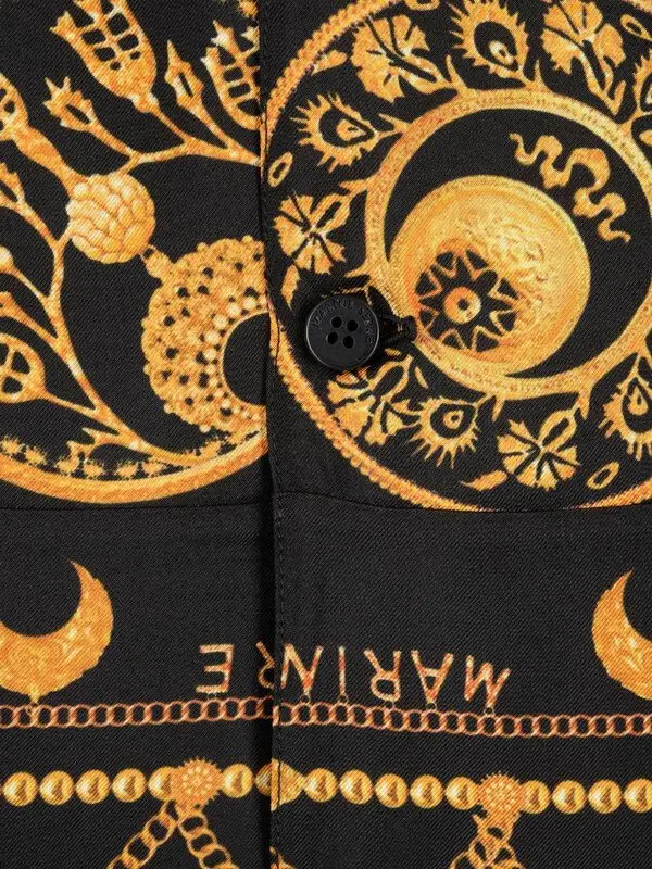 MARINE SERRE Printed Ornament Jewelry Buttoned Shirt