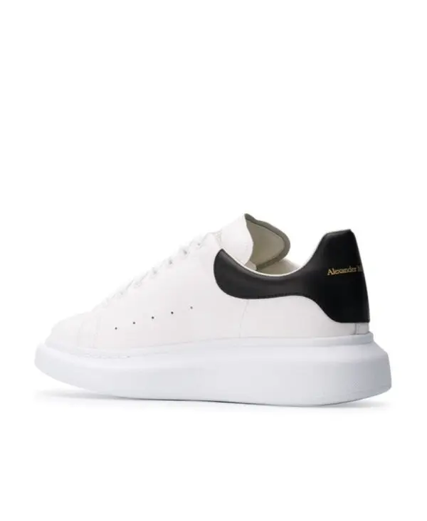 Alexander McQueen Oversized Low-top Sneakers With Black Heel Detail - White