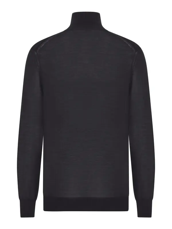 Saint Laurent Wool Turtleneck Sweater - Black