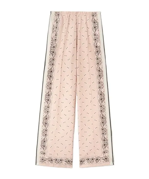 Palm Angels Paisley Printed Wide Leg Trousers
