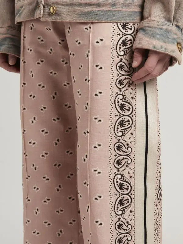 Palm Angels Paisley Printed Wide Leg Trousers
