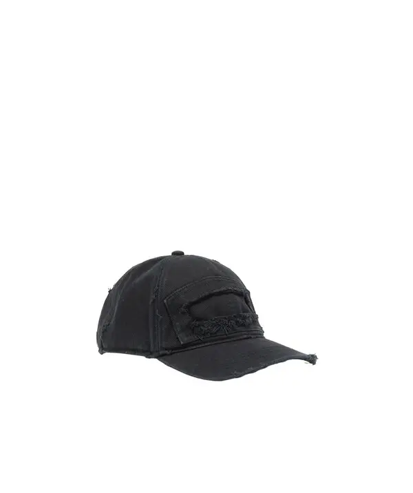 DIESEL® Fiction Old Logo Baseball Cap - Black