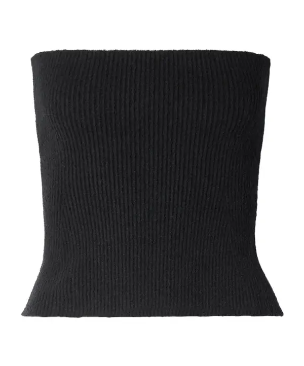 Wardrobe.NYC Ribbed Strapless Knit Top