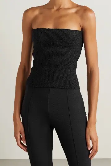 Wardrobe.NYC Ribbed Strapless Knit Top