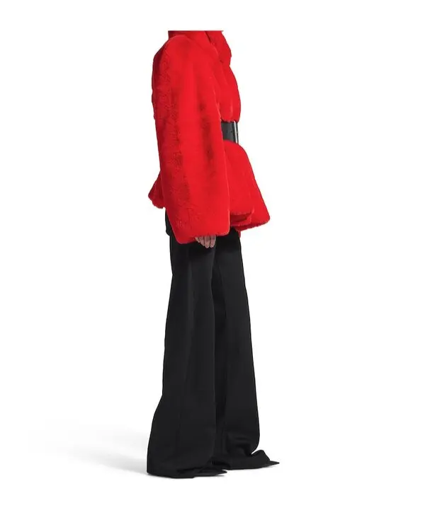 Balenciaga Belted Faux Fur Coat