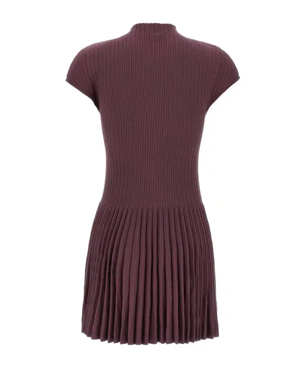 Magda Butrym Ribbed Pleated Mini Dress
