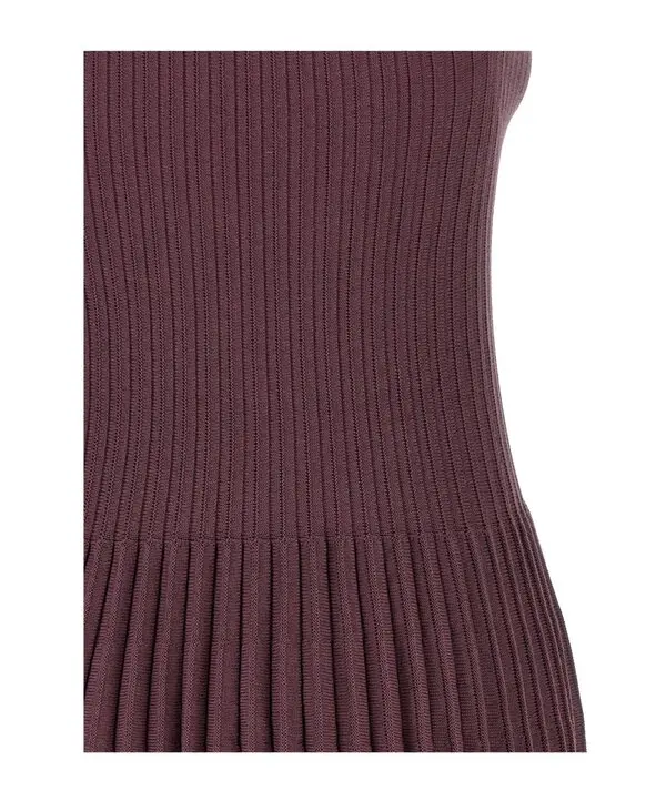 Magda Butrym Ribbed Pleated Mini Dress
