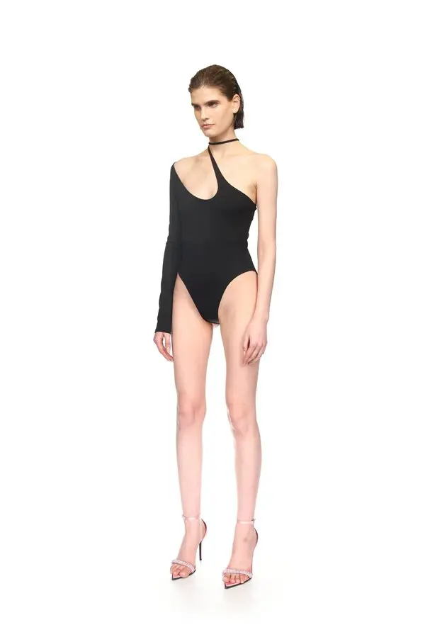 David Koma Asymmetrical One-sleeve Bodysuit