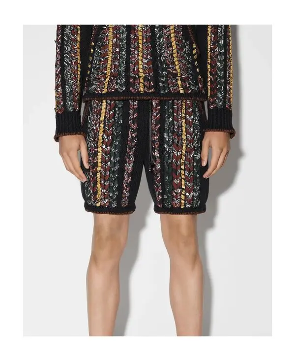 Amiri Knitted Shorts With Multicolored Pattern